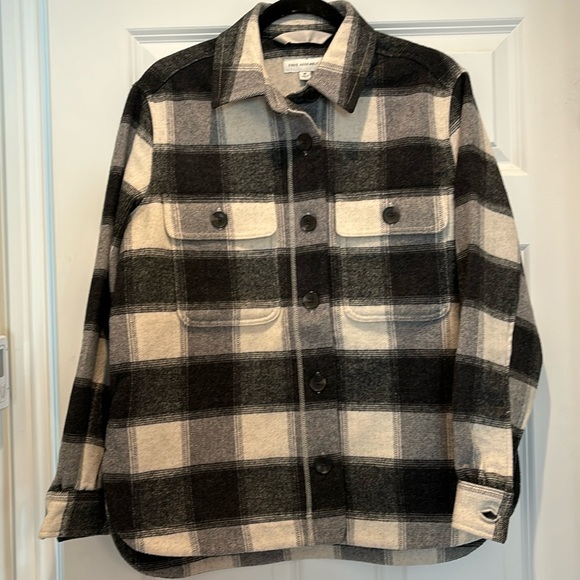 Free Assembly | Jackets & Coats | Free Assembly Black Cream Plaid ...